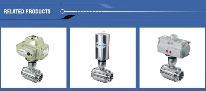 FDA / ISO Pnuematic direct Manual ball valve with Clamped Connection