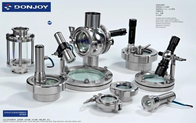 DN25 - DN150 Stainless Steel Sight Glass with tempered glass for medium ...