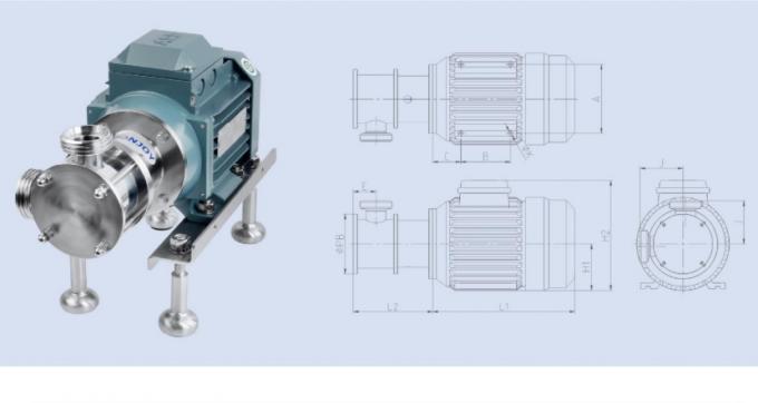 Flexibility Impeller 316L High Purity Pumps Clockwise Counterclockwise ...