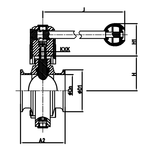 EPDM Seal DN300 Sanitary 10 Inch SS Clamp Butterfly Valves