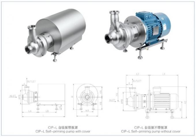 Sanitary Stainless Steel Self-Suction Pump CIP Pump/ High purity pumps