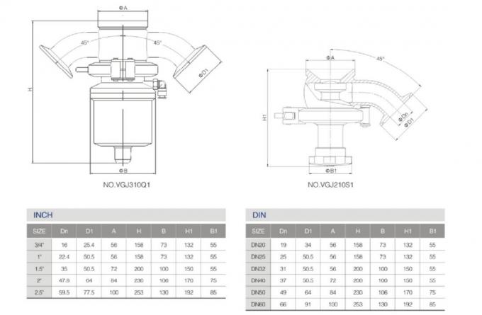 316l Radial Diaphragm Valve Asepco Tank Bottom Valve For Cosmetics