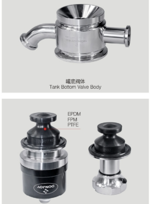 316l Radial Diaphragm Valve Asepco Tank Bottom Valve For Cosmetics