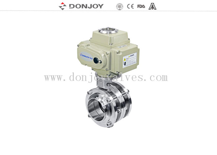 Stainless Steel Sanitary Level Butterfly Valves Ball Type With on/off ...