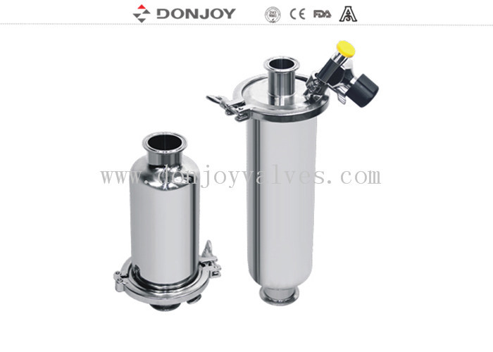 Food Processing SS304 Inline Sanitary Filter With Sample Valve ...