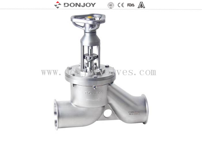 4" Sanitary Donjoy globe valve with Stanless steel hanlde