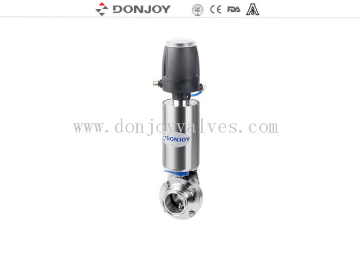 DN10 - DN300 Sanitary Welding L Butterfly Valves With SS Acuator and ...